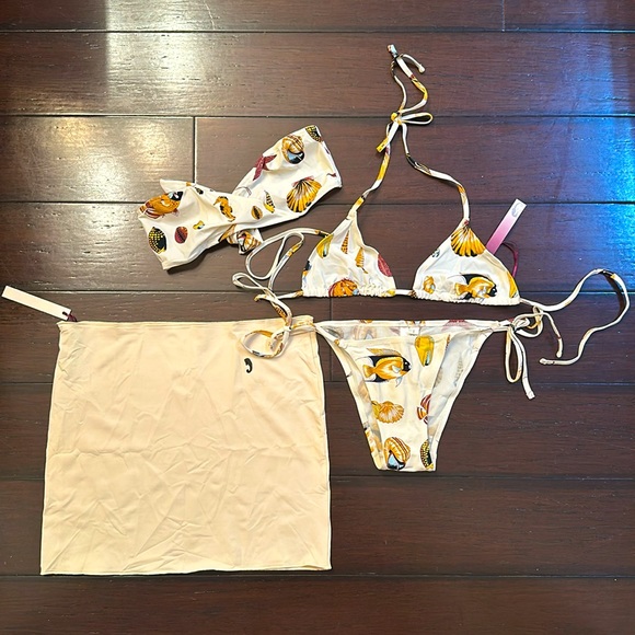 Syla by Sylvie Cachay | Swim | Syla By Sylvie Cachay 4 Piece Set With Matching Skirt Bottoms ...